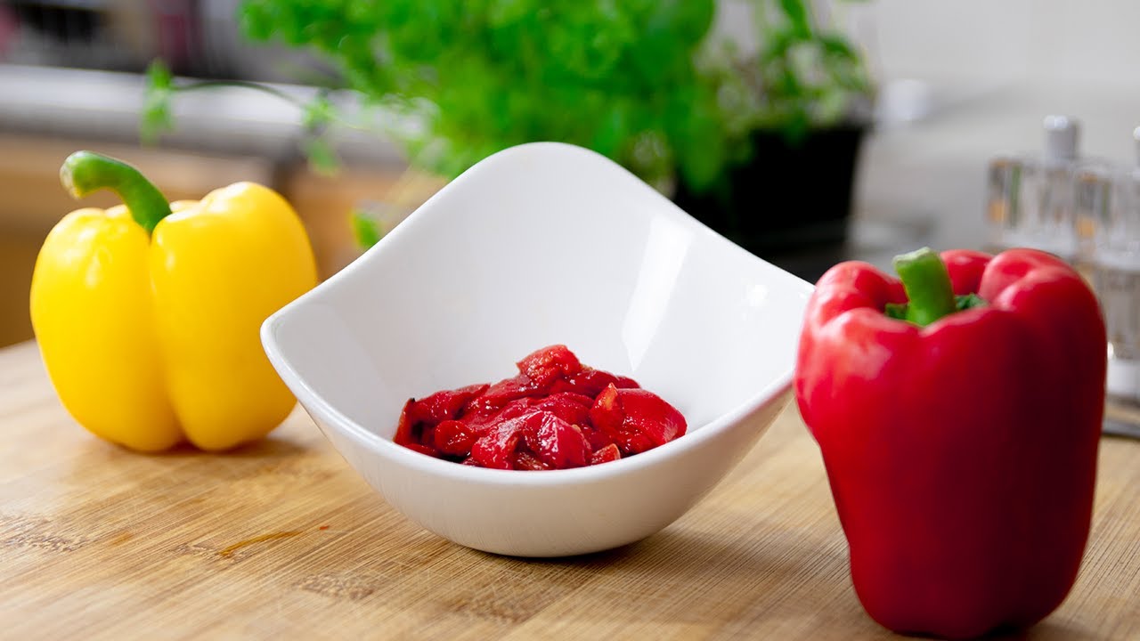 Cooking Basics | how to roast and peel a pepper | Roasted peppers - YouTube