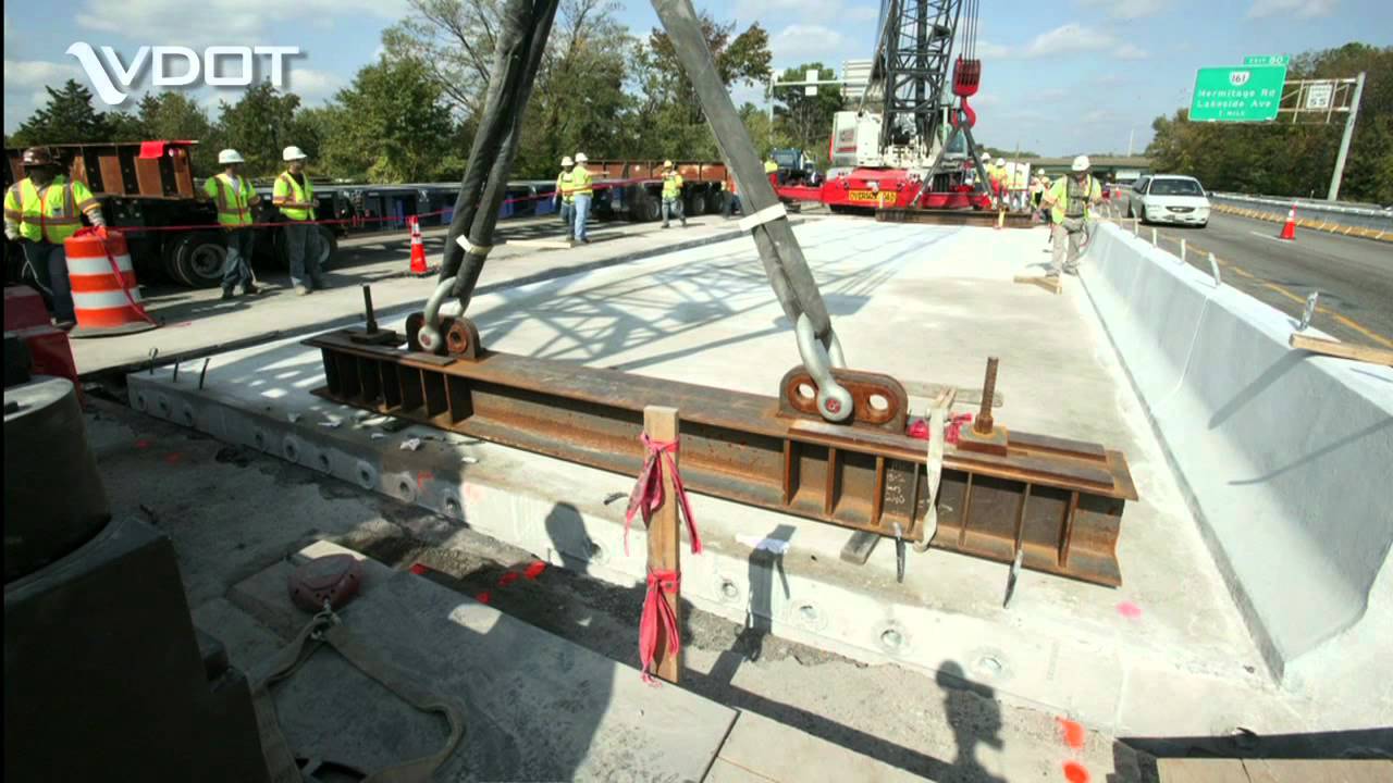 VDOT: Replacing sections of Laburnum Ave. Bridge on I-95 - YouTube