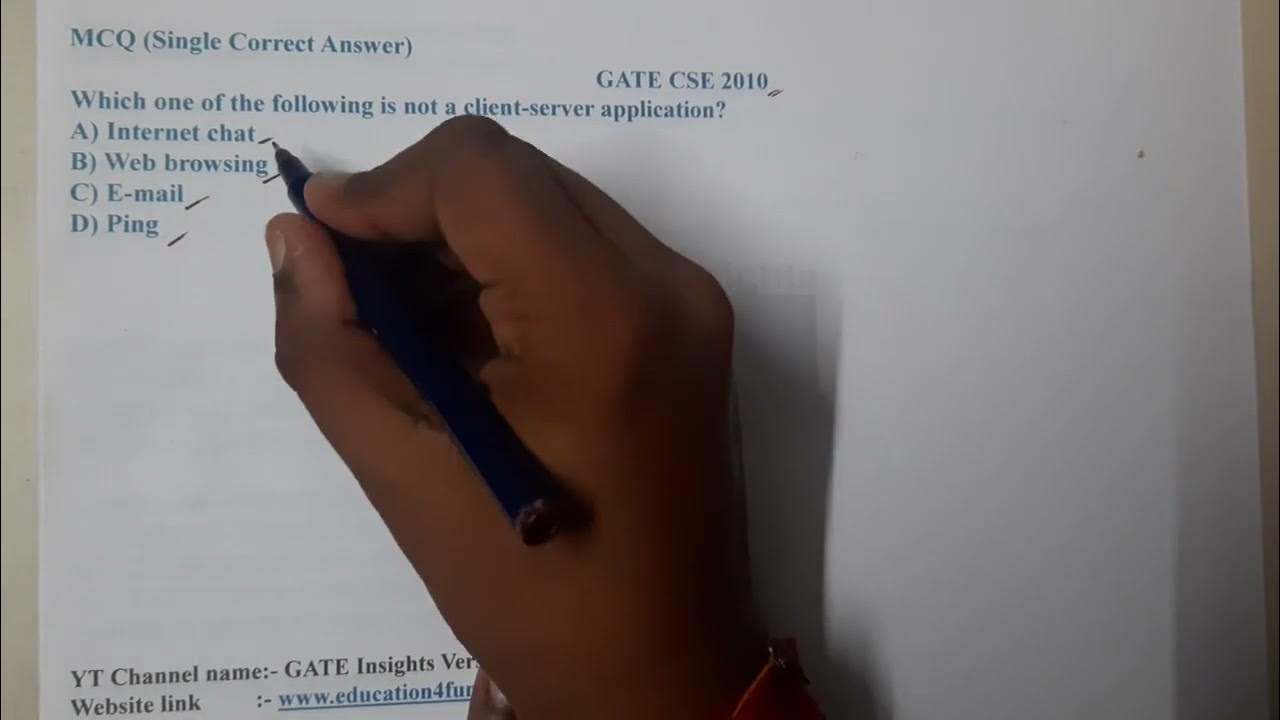 GATE CSE 2010 || Computer Networks || GATE Insights Version: CSE - YouTube