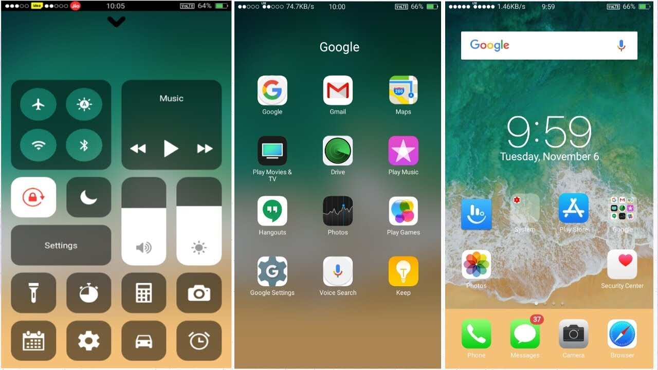 OPPO (ColorOS) theme iOS 11 Clean | Realme 1&2&Pro A37 A57 A3s A83 F7 ...