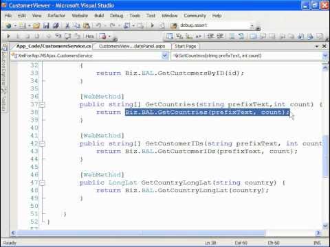 Using the ASP NET AJAX UpdatePanel Triggers and PageRequestManager by Dan Wahlin.wmv - YouTube