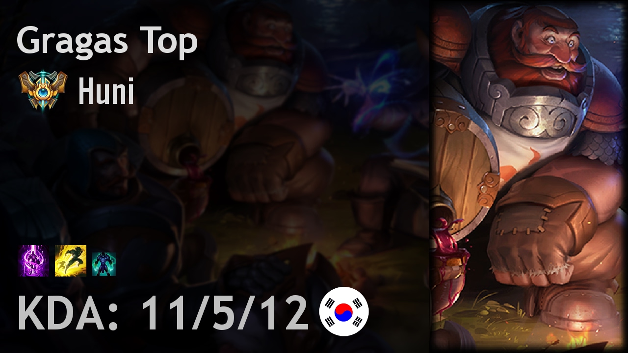Gragas Top vs Jayce - Huni - KR Challenger Patch 7.3 - YouTube