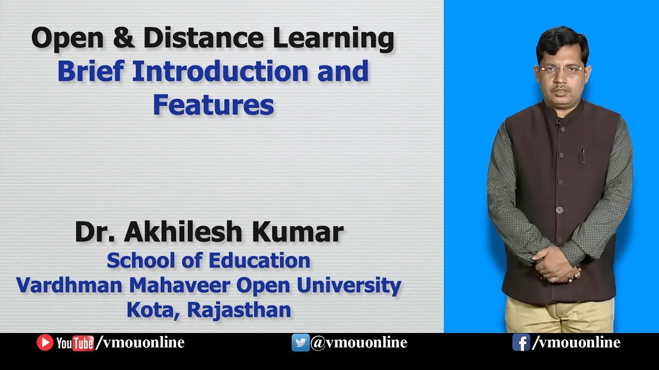 Open and Distance Learning- Brief Introduction and Features - YouTube