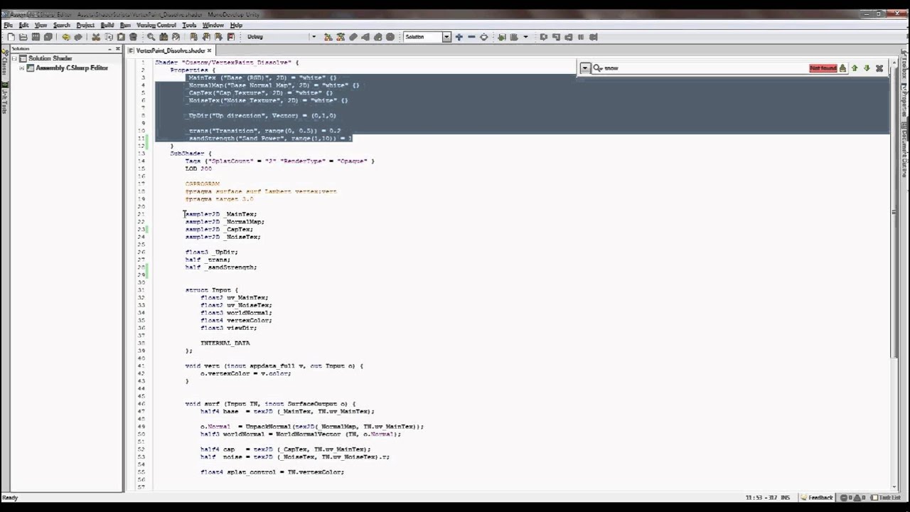 Unity 3D Tutorial Surface Shader - Vertex Paint & Dissolve Effect - YouTube