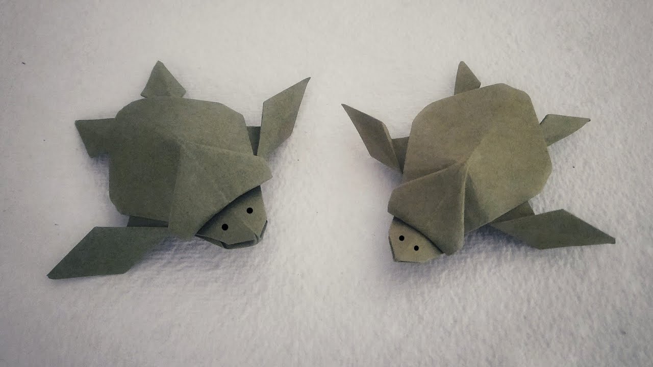 ORIGAMI EASY TURTLE (Designed by Akira Yoshizawa) - 080 14 JUNE 2020 ...