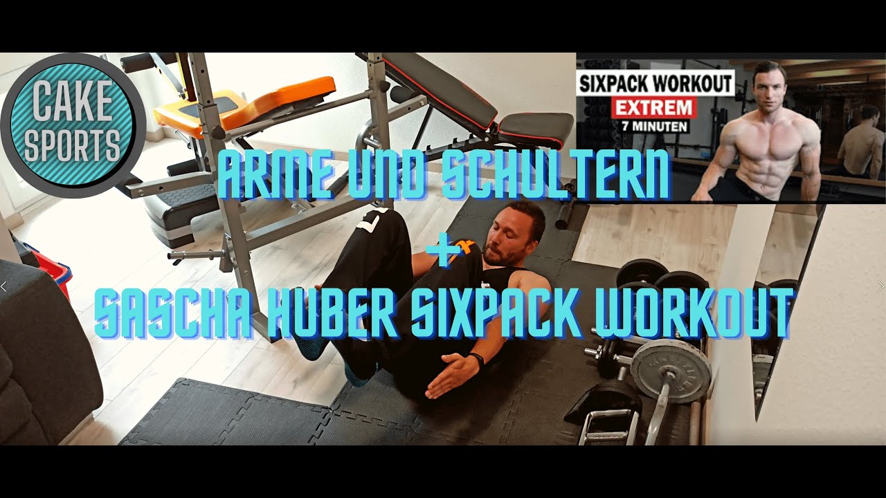Arme und Schultern + Sascha Huber Sixpack Workout! - YouTube