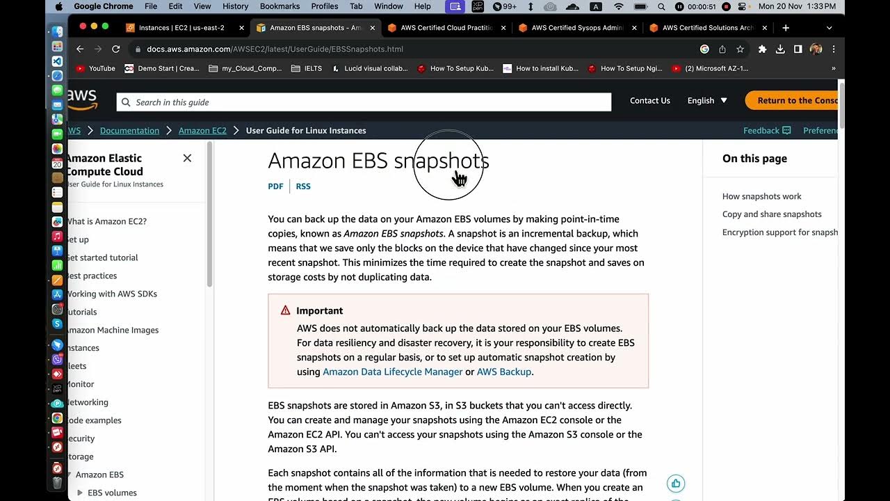AWS Instance Storage - Part - 03 (What is EBS Snapshot?) - YouTube