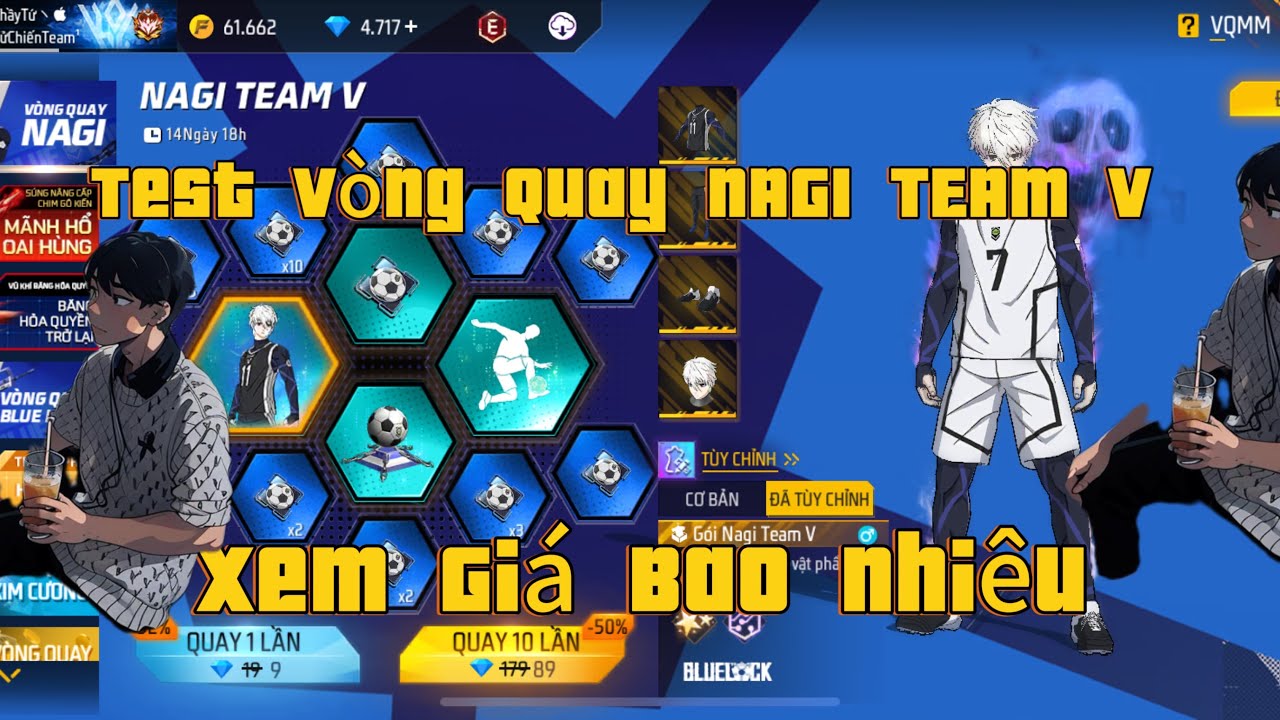 FreeFire | Test Vòng Quay NAGI TEAM V Giá Bao Nhiêu - YouTube