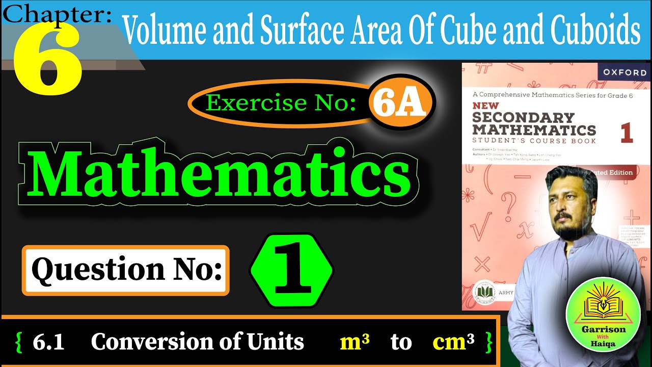 Exercise 6A Question 1 || Class 6 Math || Volume and Surface Area APS ...