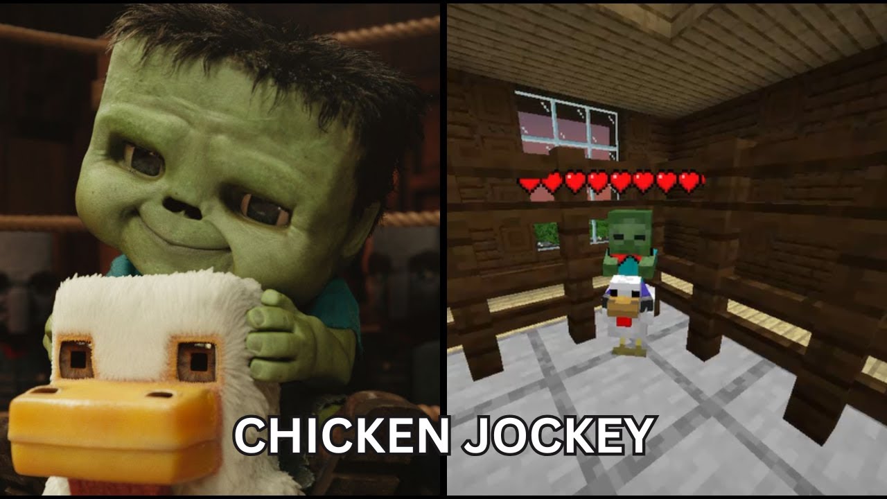 I remade the Chicken Jockey Meme in Minecraft... - YouTube