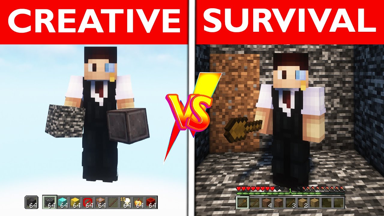 CREATIVE vs. SURVIVAL - Das DUELL der CHALLENGE - YouTube