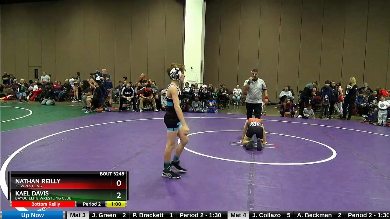 12U 70 Nathan Reilly 3F Wrestling Vs Kael Davis Bayou Elite Wrestling ...