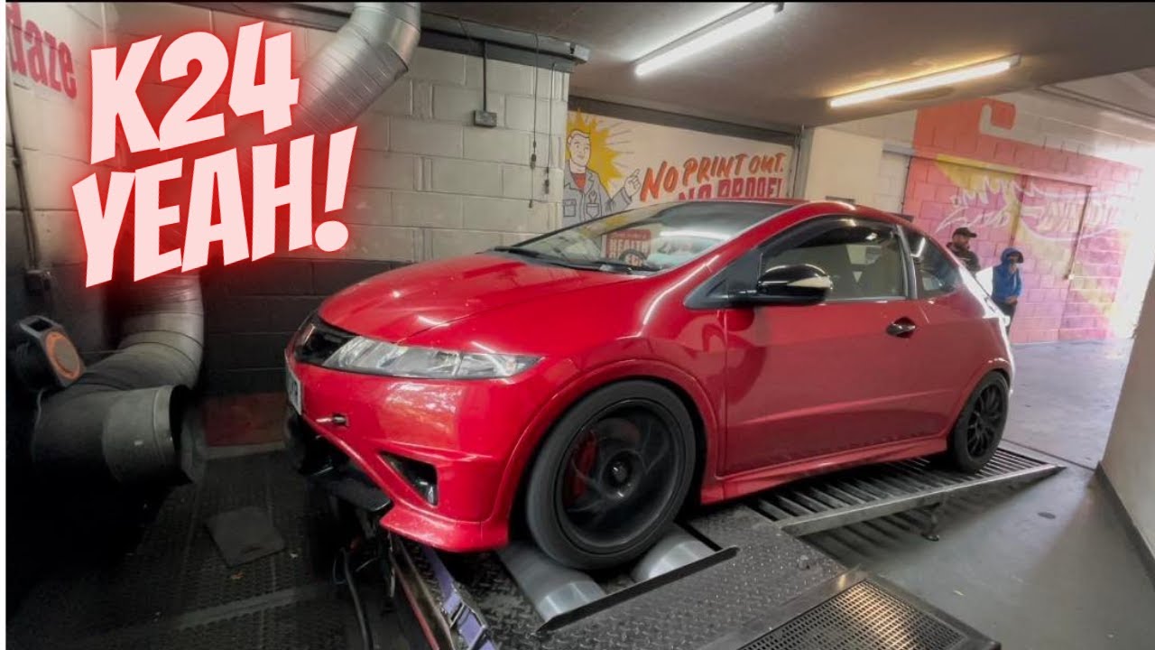 K24 POWER! Honda Civic Fn2 Type R - YouTube