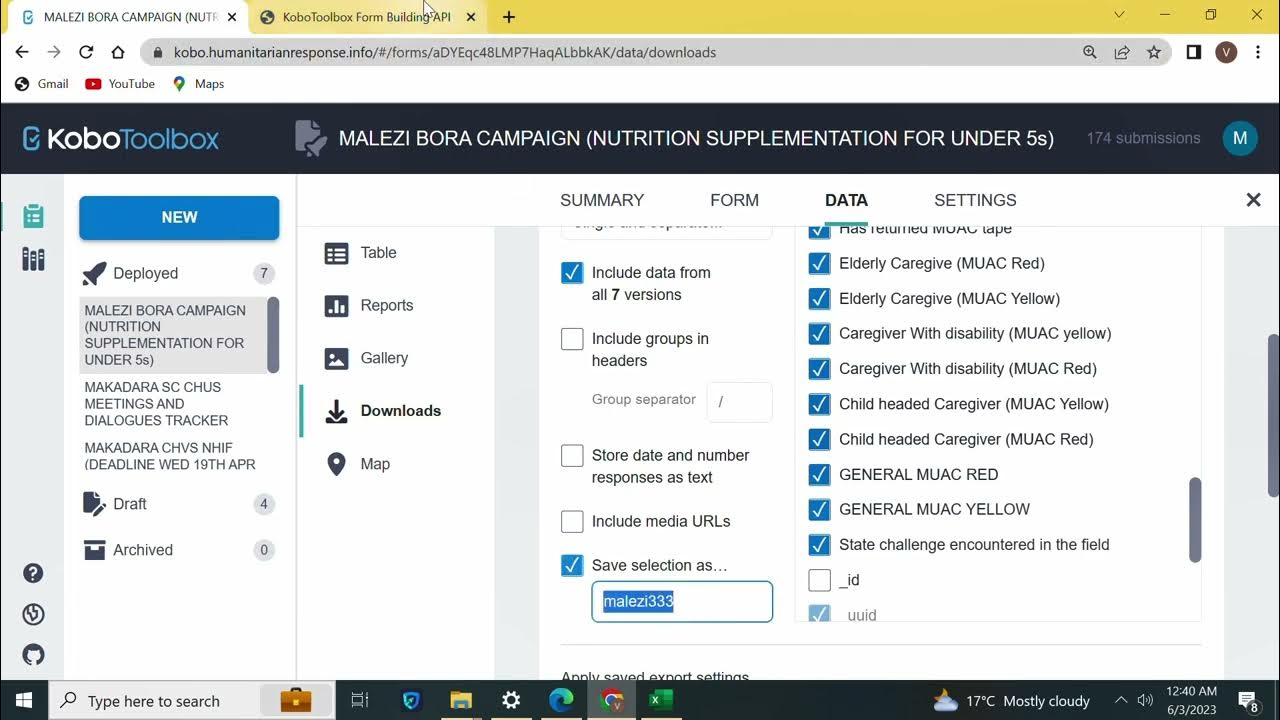 How To Link Kobotoolbox To Microsoft Excel Youtube