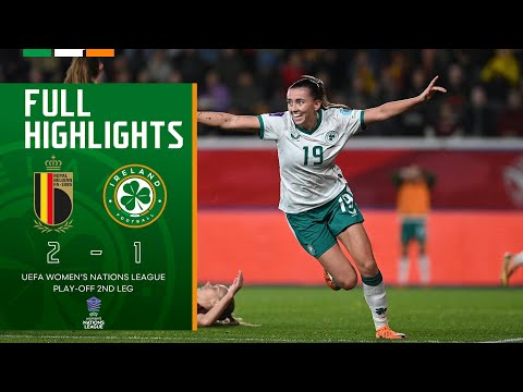 HIGHLIGHTS | Belgium WNT 2-1 Ireland WNT | UEFA Women's Nations League Play-Off 2nd Leg (4-5 Agg.)
