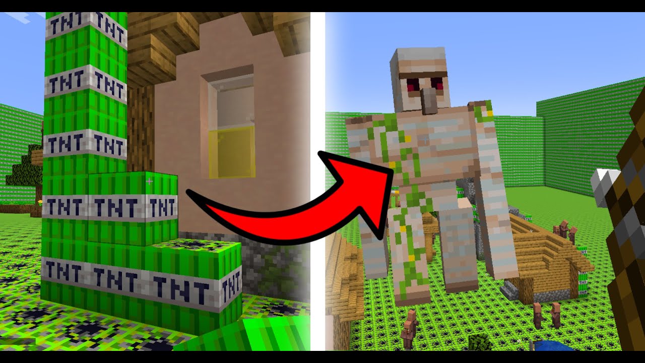 Minecraft Iron Golem VS Arrows 🔴 - YouTube