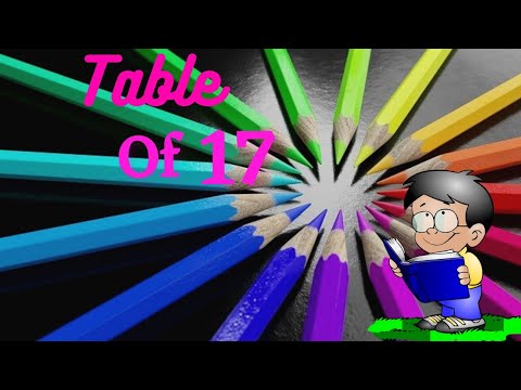 Multiplication Table of 17 | The easiest way to learn table of 17 | 17 ...