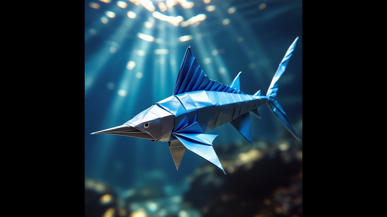How to Make an Origami Swordfish (Marlin) | Easy Paper Fish Tutorial - YouTube