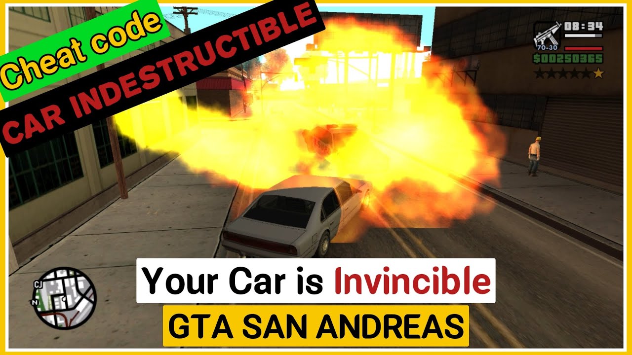 Your Car is Invincible GTA San Andreas Cheat for PC, PS, Xbox - YouTube