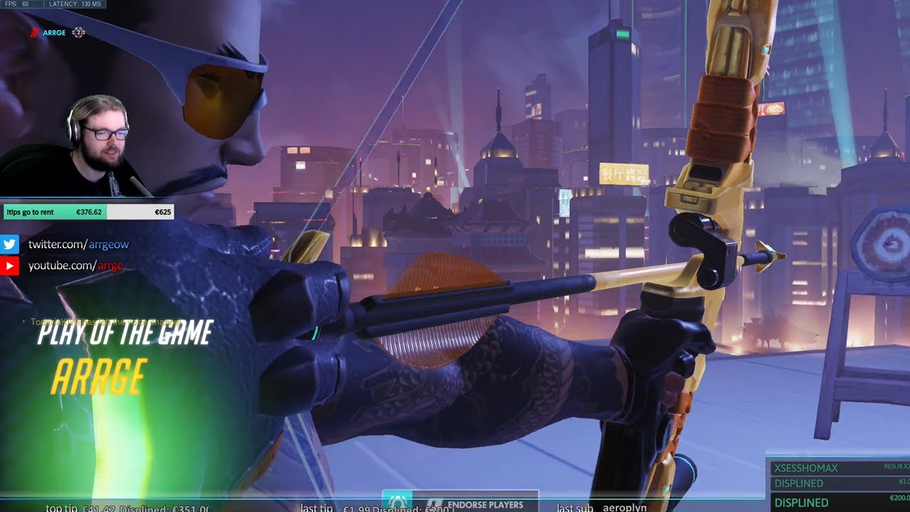 POTG! ARRGE HANZO GAMEPLAY OVERWACTH SEASON 26 - YouTube