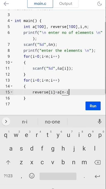 c program to reverse the elements of an array #cprogramming #codingguru #youtubeshorts #shorts 😎 ...