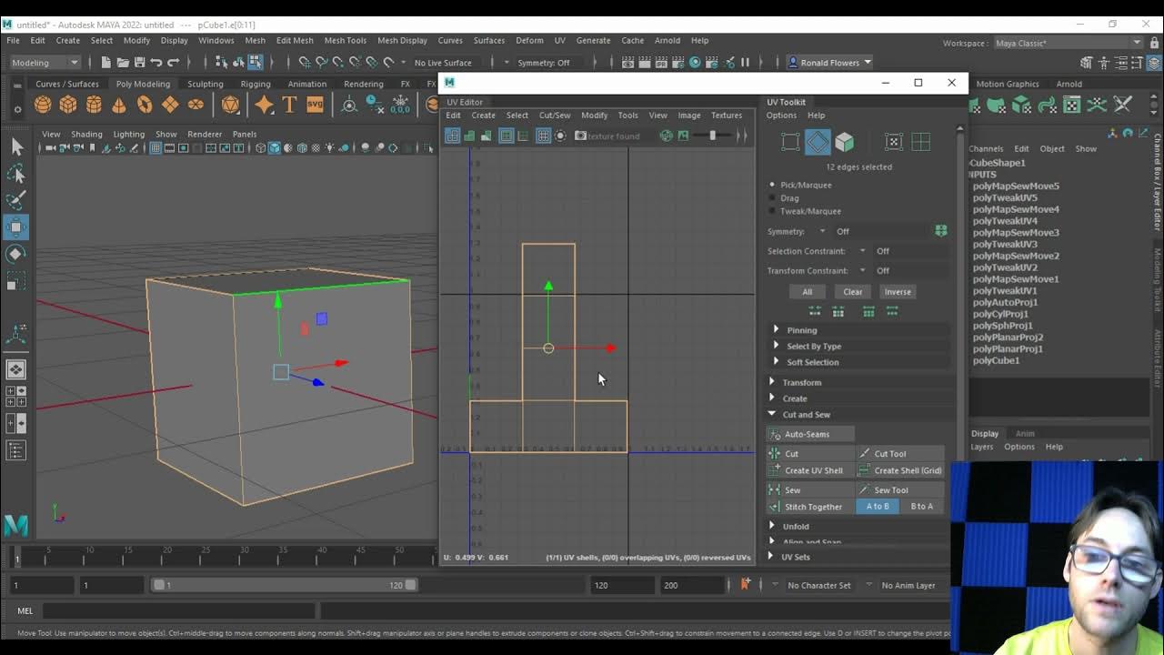 Maya - Intro to UV Unwrapping - Cube - YouTube