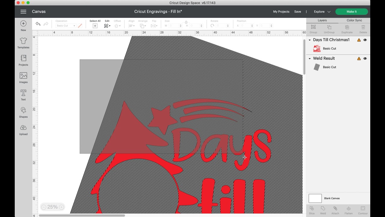 Cricut Design Space - How to Fill in Images for Cricut Engraving Tool ...