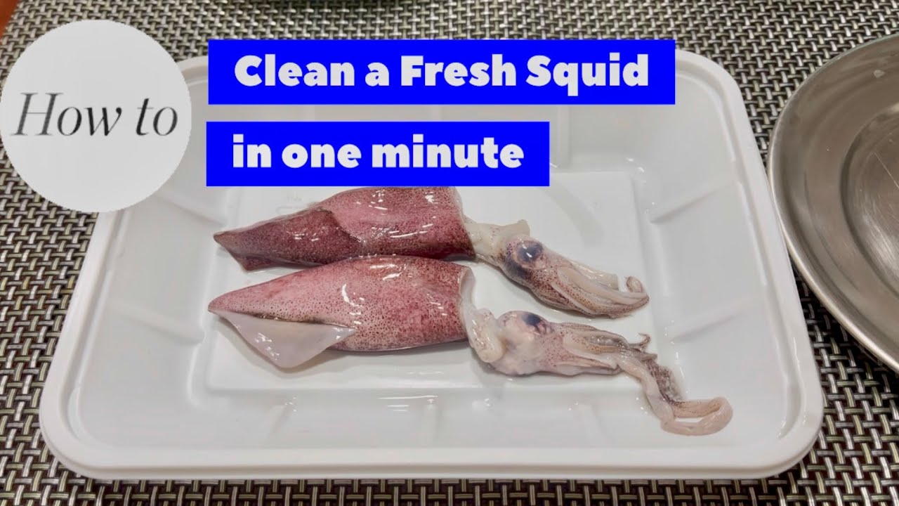 How to Clean Fresh Squid in one minute - YouTube