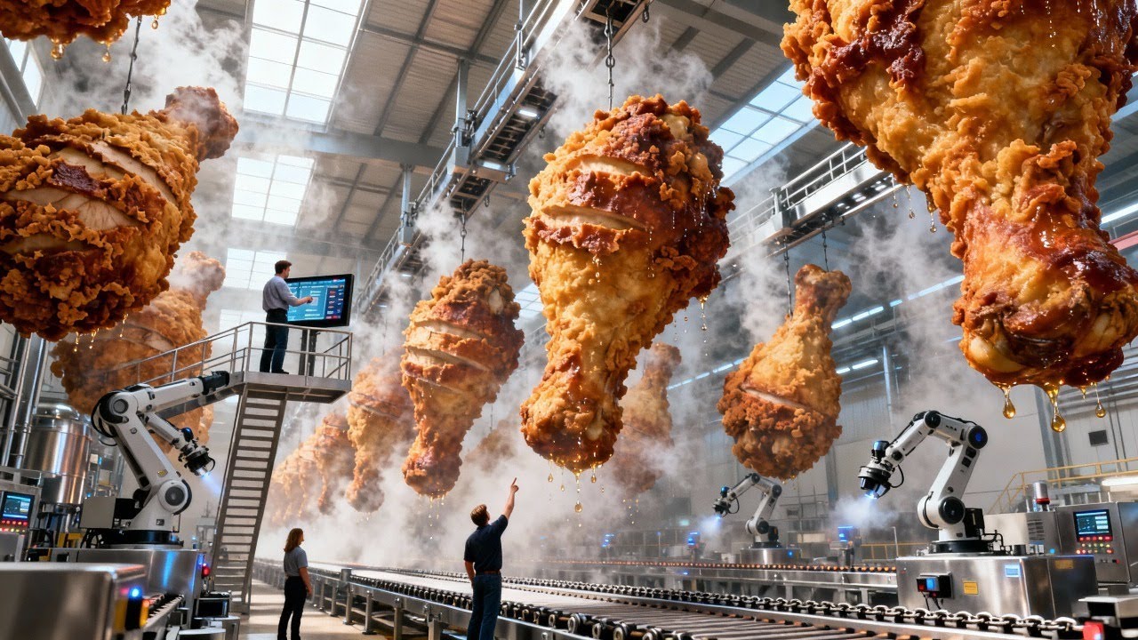 Inside the Giant Fried Chicken Factory – Industrial Food at Extreme ...