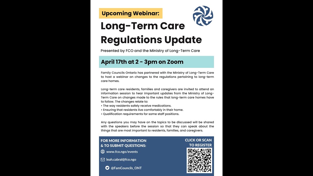 Long-Term Care Regulations Update - Webinar for Families and Caregivers ...