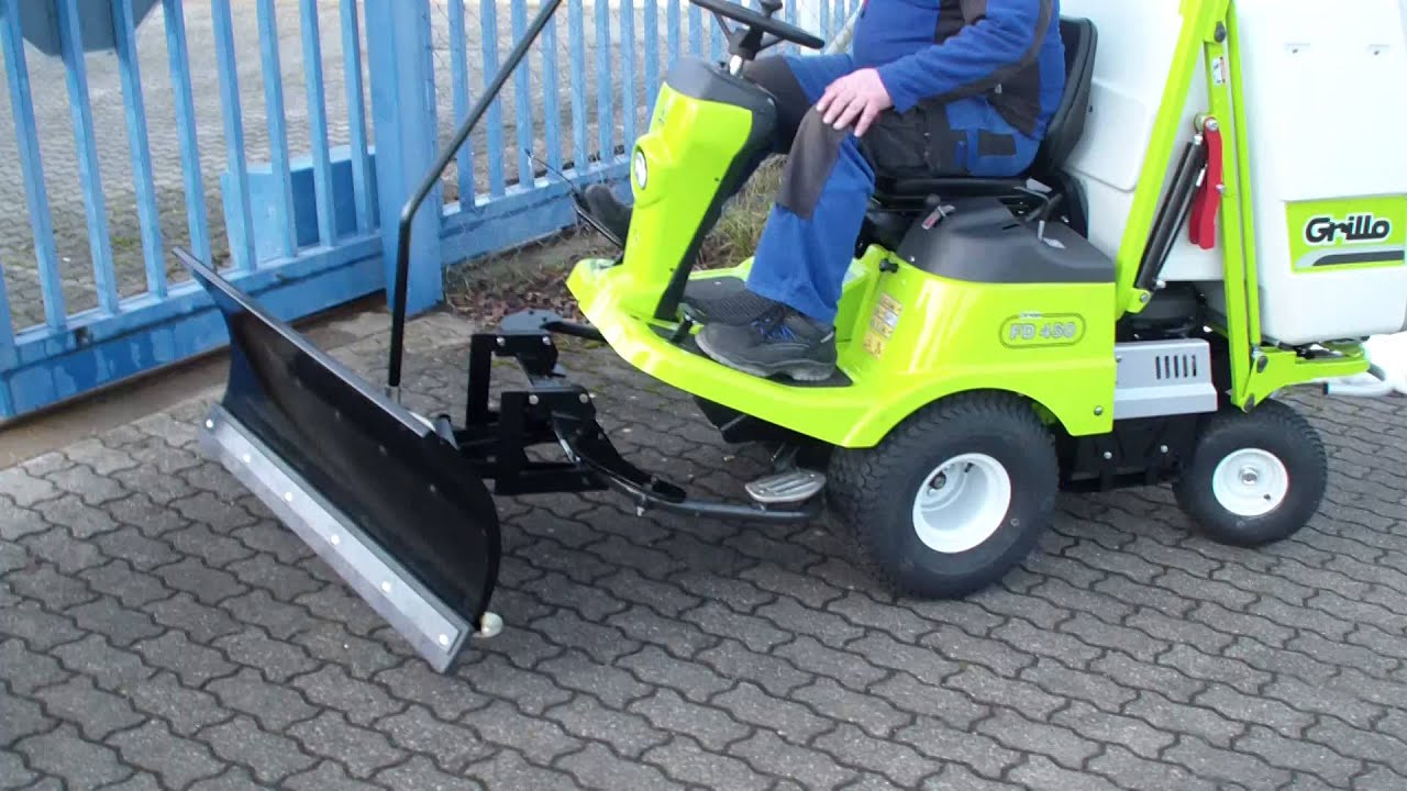 GRILLO FD 450 mit Schneeräumschild - YouTube