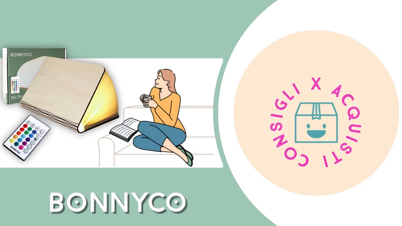 BONNYCO Lampada libro led pieghevole - Per un atmosfera accogliente e ...