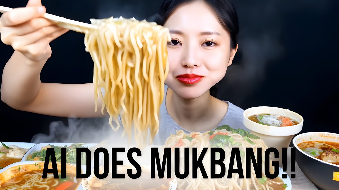 When AI Tries a Mukbang… and It Gets Weird FAST! 🍜🤖 - YouTube