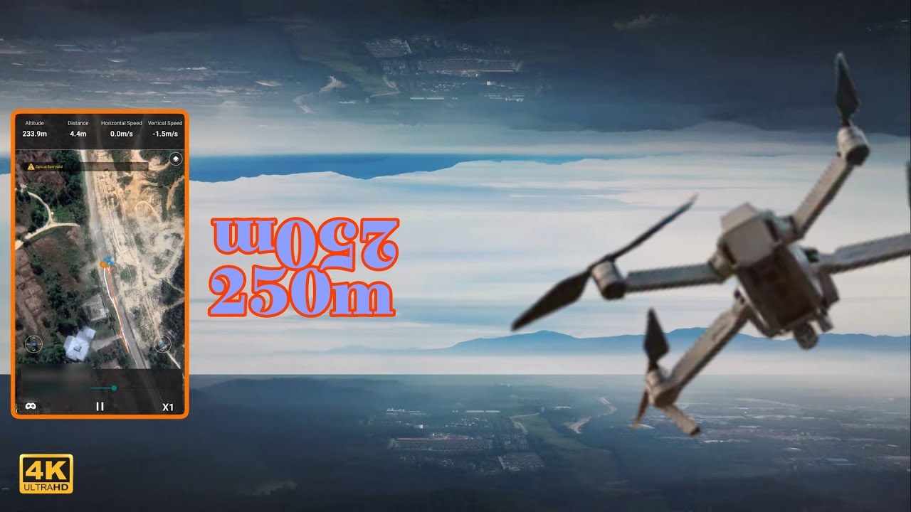 Drone view from 250 meters height - YouTube