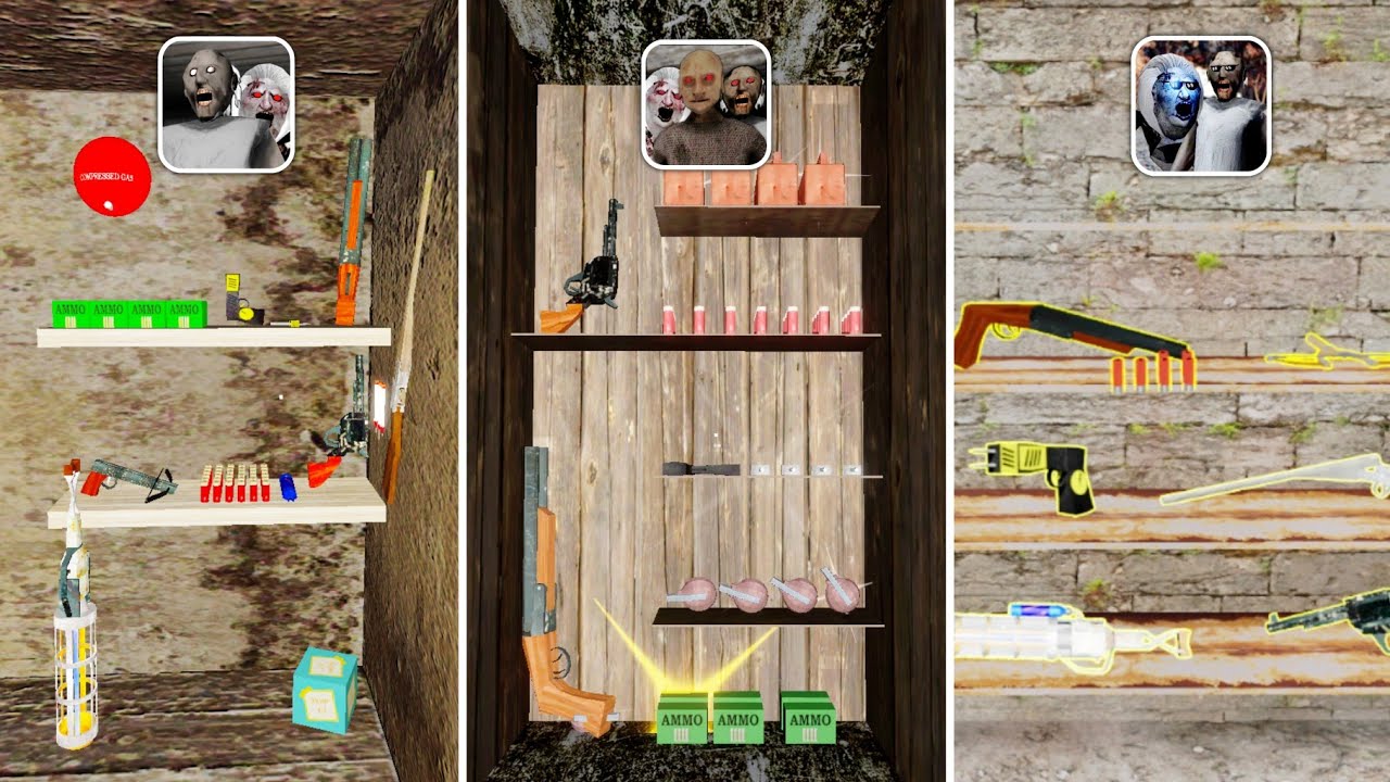 Unlimited Weapons In Granny 1 2 3 All Remakes | Granny Update 1.9 ...