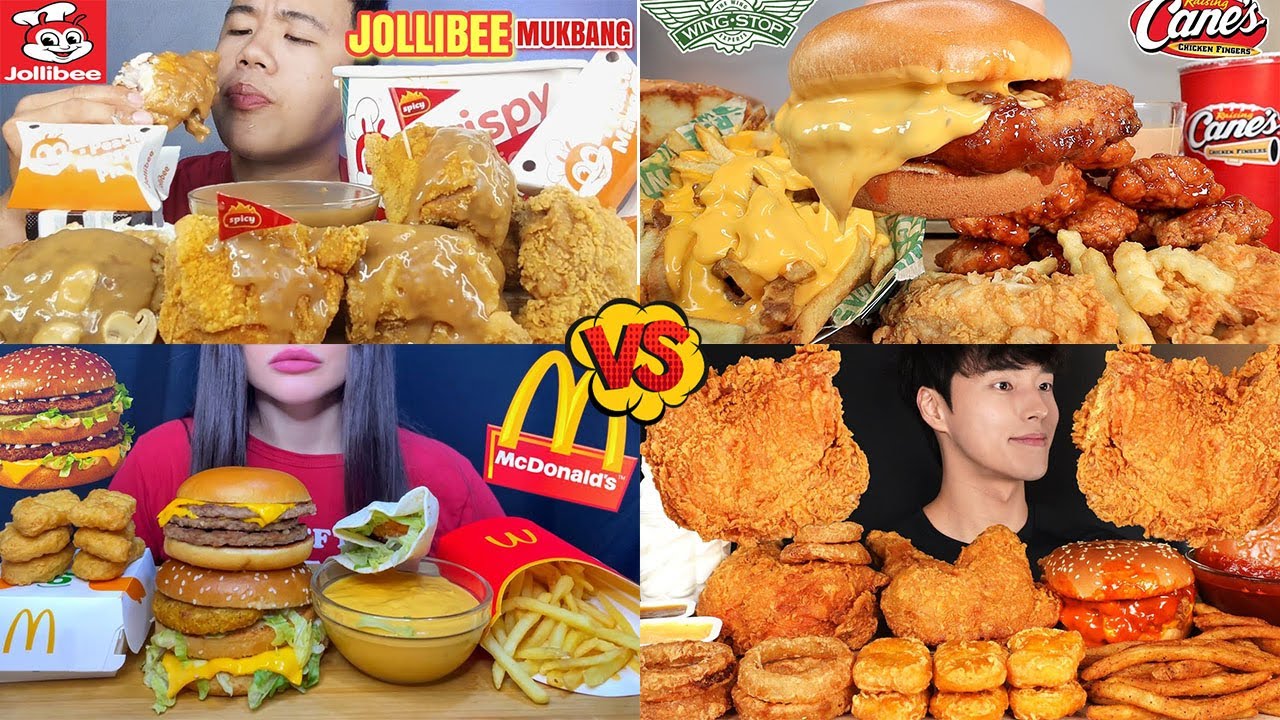 ASMR Fast Food Mukbang Compilation | Fast Food Asmr | Satisfying eating ...
