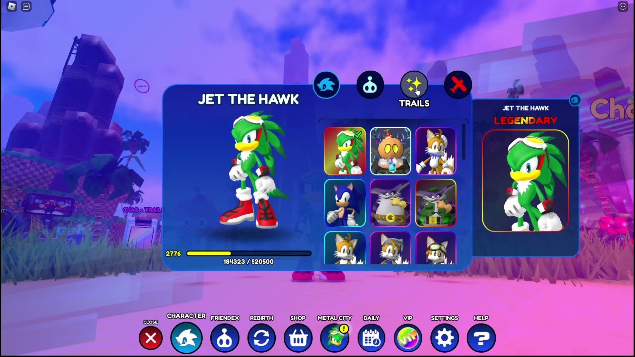 Unlocking Jet The Hawk in the Metal City Event in Sonic Speed Simulator ...