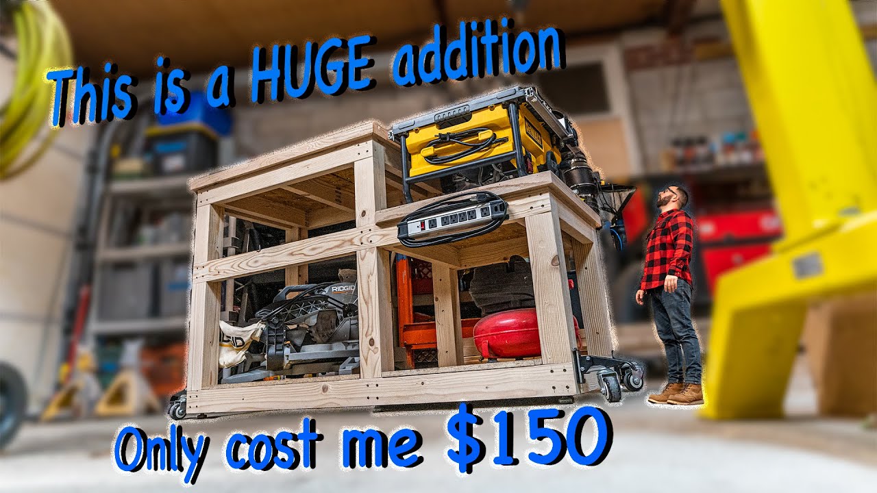 Your Shop NEEDS this Mobile Workbench || Free Plan/Shopping List (Tips ...