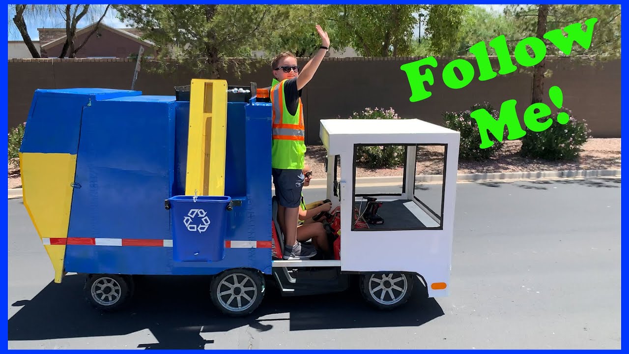 Amazing Toy Truck Follows Awesome REAL Garbage Trucks! - YouTube