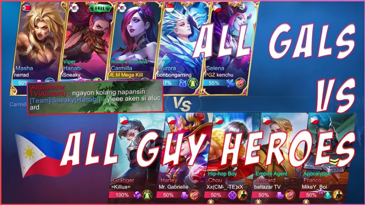 GALS VS GUYS HEROES!!! (a super lag gameplay) - YouTube