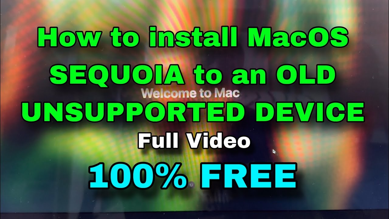 (Full Video) How to install MacOS SEQUOIA (also SONOMA or VENTURA) on ...