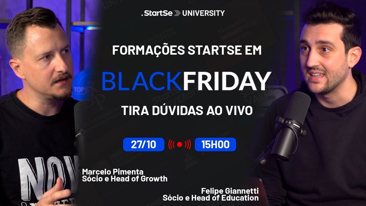 Formações StartSe em Black Friday: Tira-Dúvidas AO VIVO - YouTube