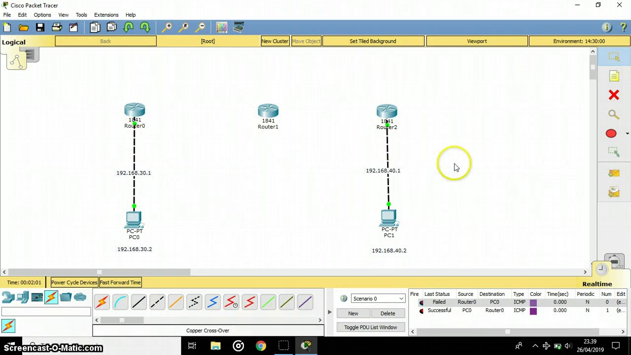 Konfigurasi 3 Router 2 PC di Cisco Packet Tracer. - YouTube