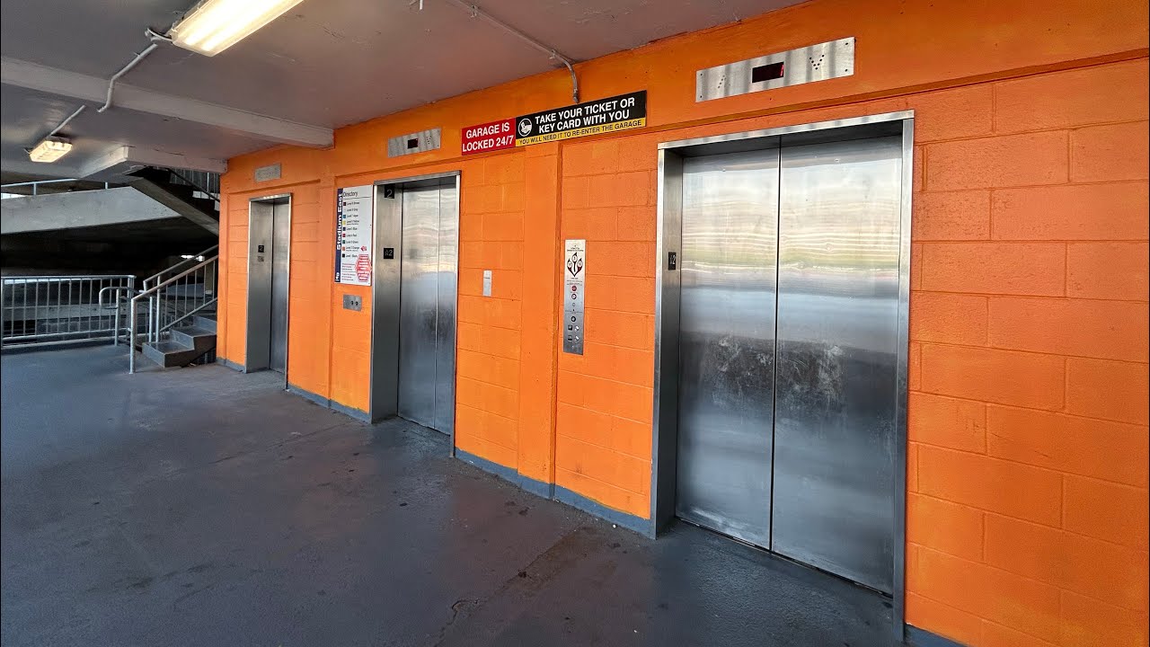 Westinghouse/Midwest Traction Elevators At The Busch Stadium East Garage In Downtown St. Louis ...