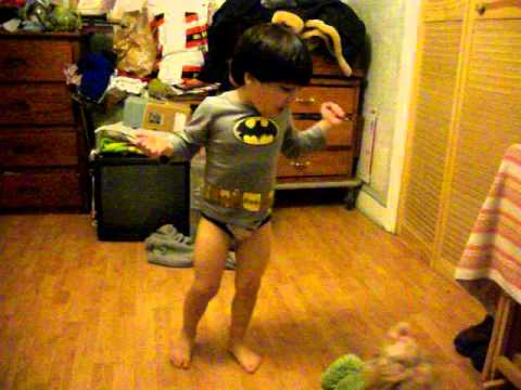 My baby brother dancing (with a dog humping his leg) \