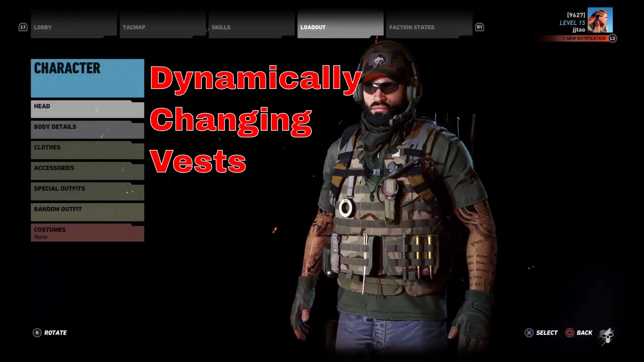 Ghost Recon Wildlands - Stream and Dynamic Vest Customization - YouTube