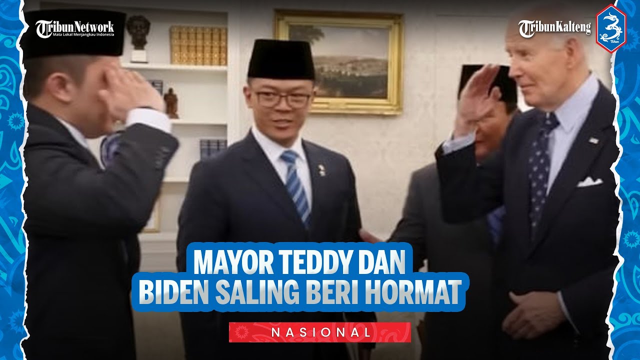 Momen Mayor Teddy Dan Joe Biden Saling Beri Hormat - YouTube