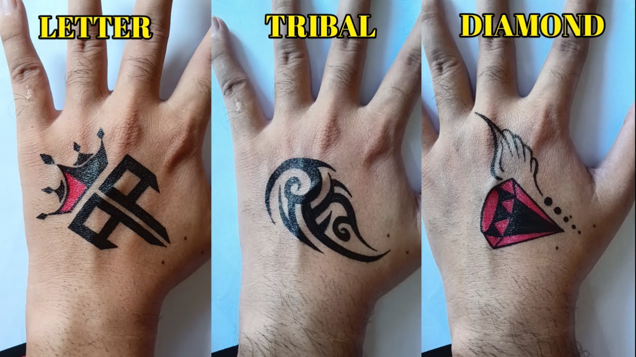 AA Letter,Tribal Tattoo,Diamond || tattoo making art - YouTube