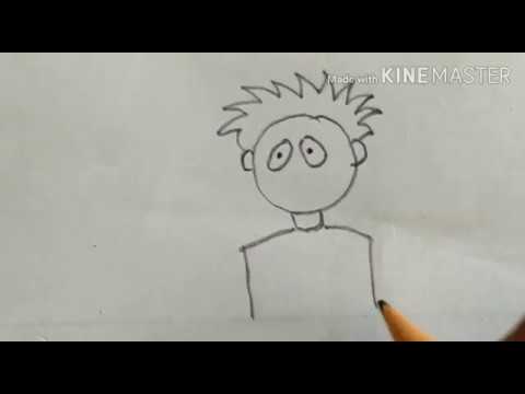 How to draw a cute bubbly boy||Kids drawing - YouTube