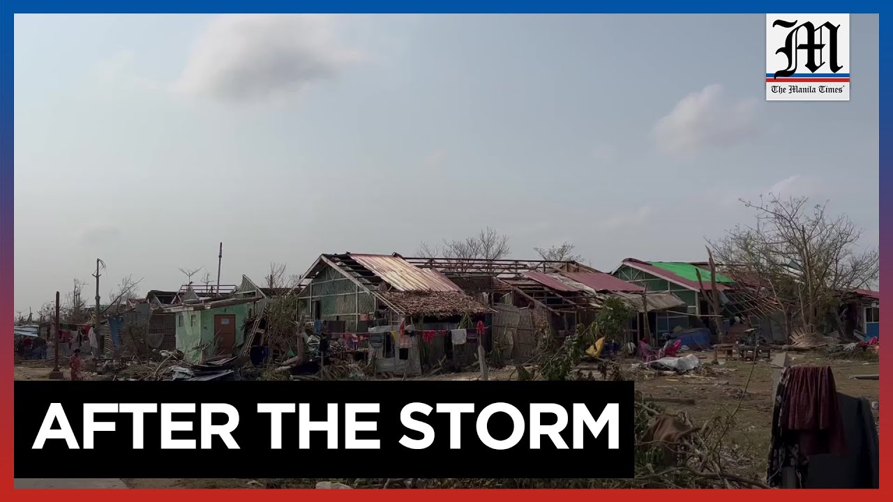 Rohingya in Myanmar clean up devastation from Cyclone Mocha - YouTube